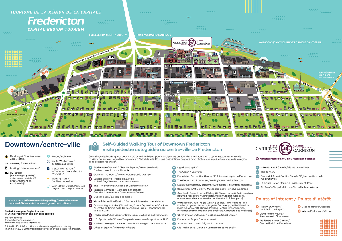 Fredericton Map: Self-Guided Walking Tour & Points of Interest - Studocu