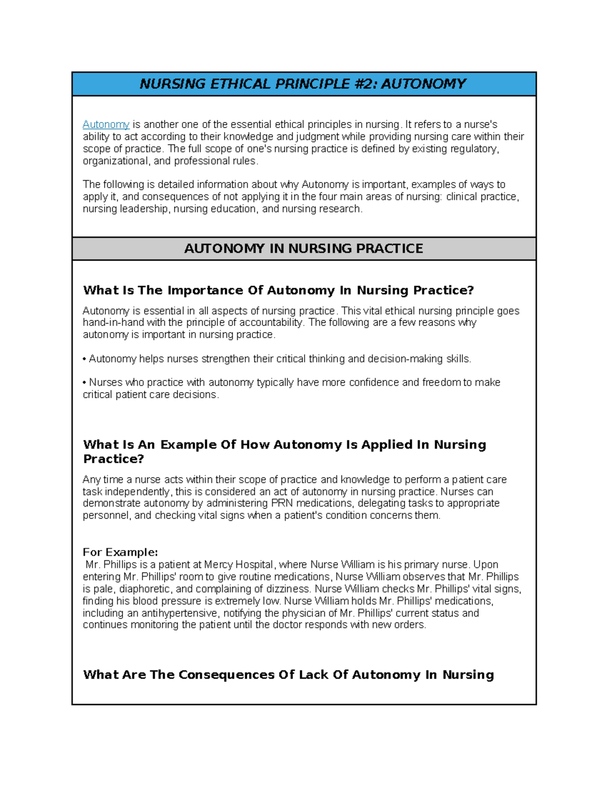 Ethical- Principles - lesson on ethics - NURSING ETHICAL PRINCIPLE #2 ...
