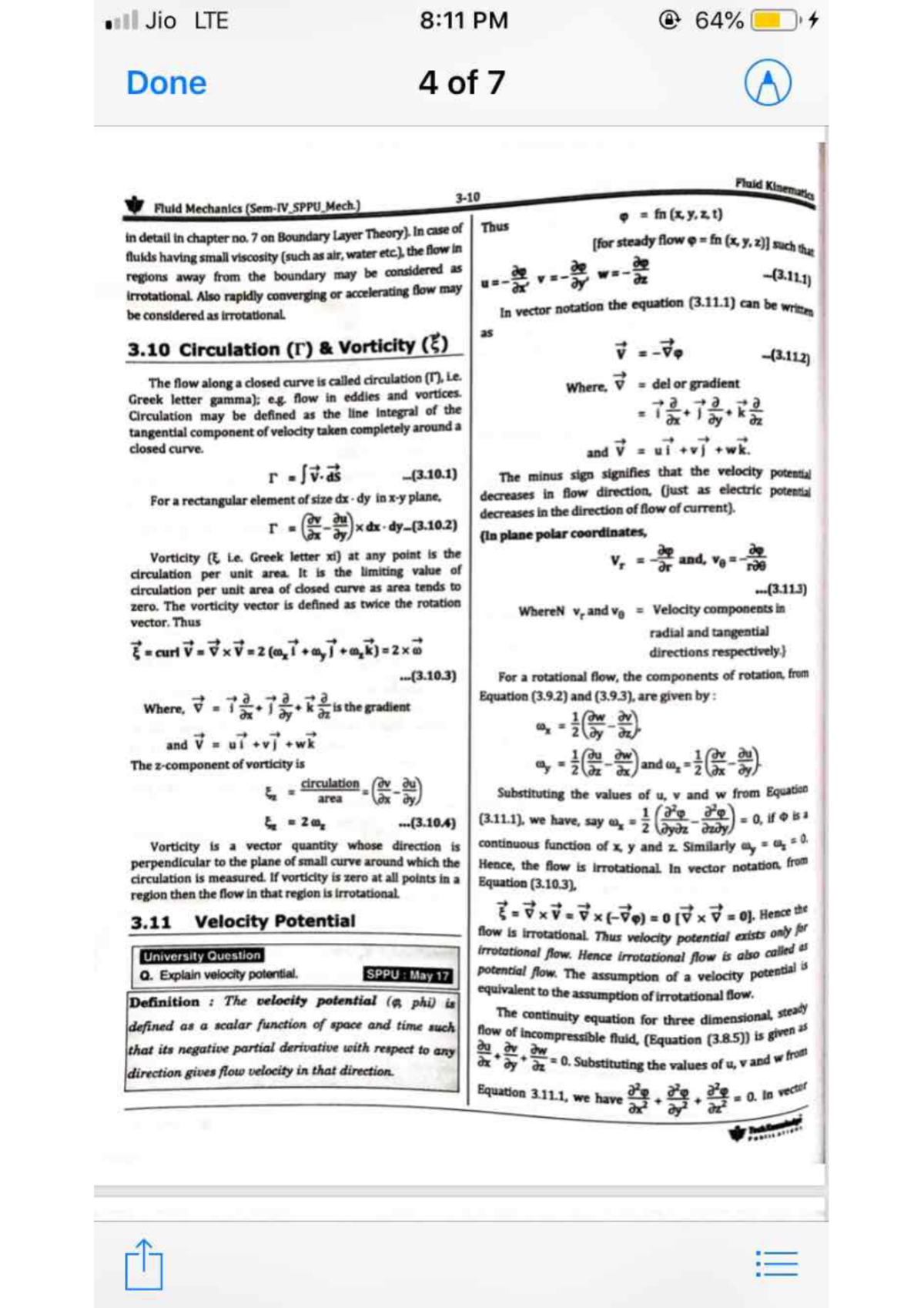 Unit 3 FM Answer - Mechanical Engineering Fluid Mechanics - all Jio LTE 8:11 PM 0 4 Done 4 of 7 ...