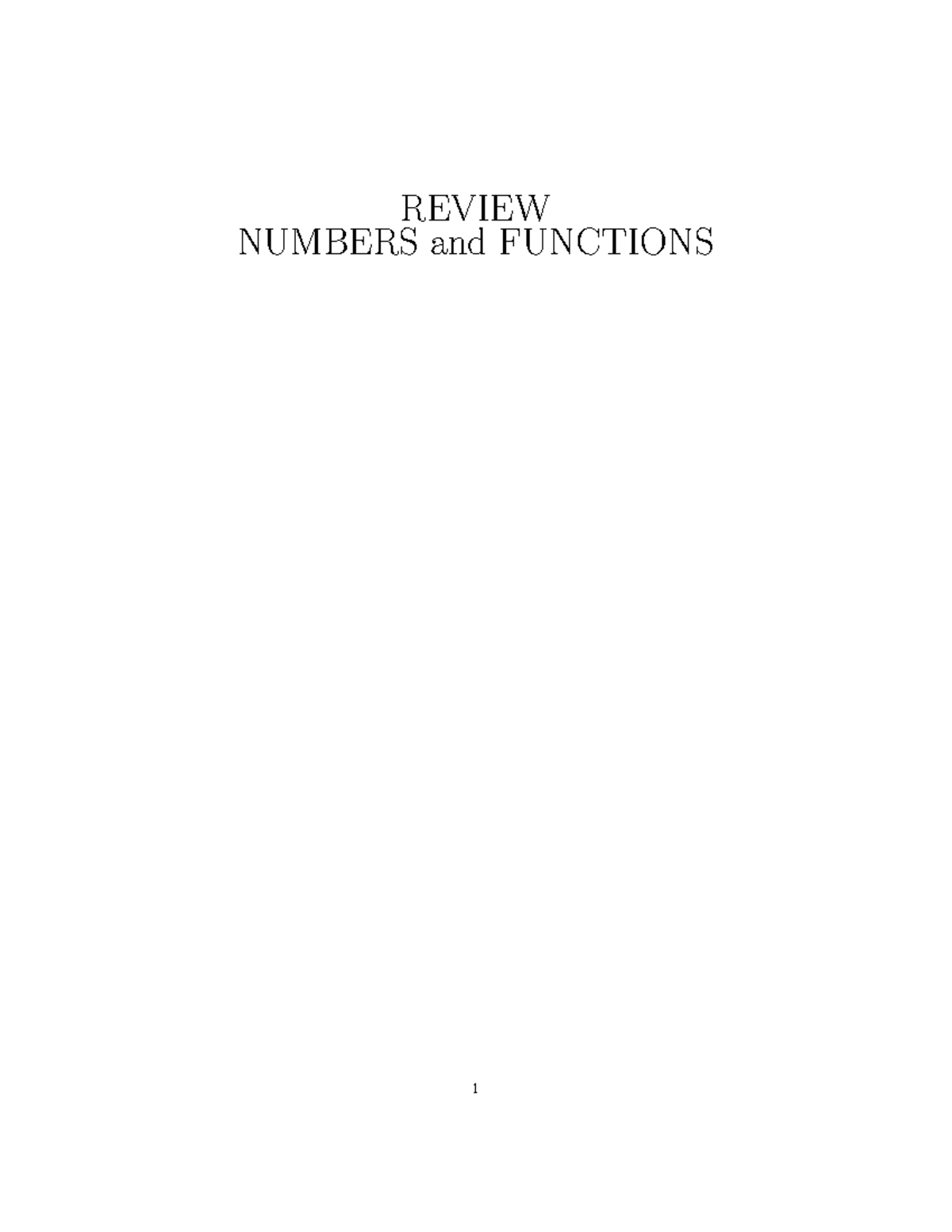 Calculus 1 Final Exam Review Notes - Studocu