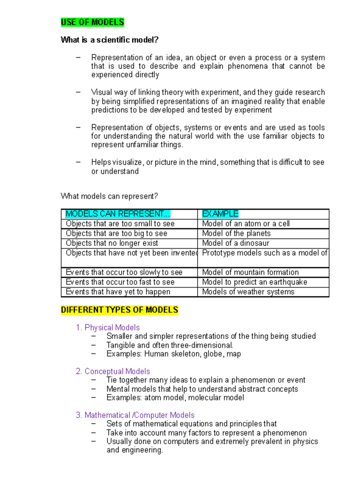 Grade 7 Science Lecture: Understanding Scientific Models and Matter ...