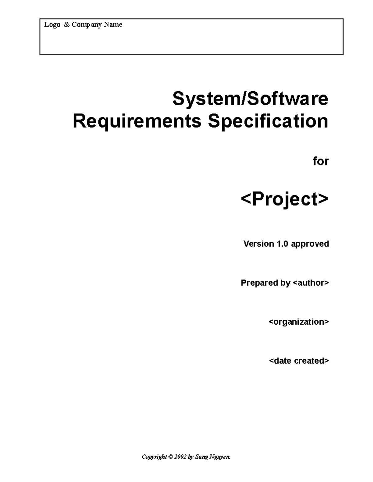 SRS for Online Job Search System (Version 1.0) - Template - Studocu