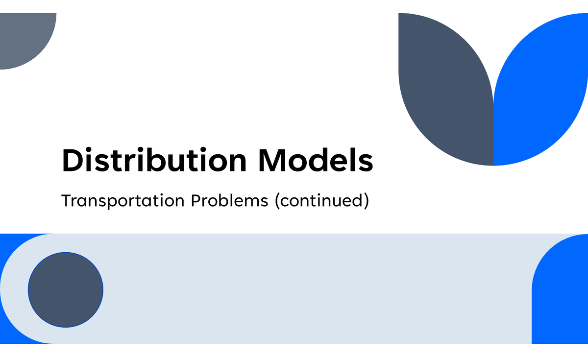 CBA 006 02 Unbalanced Transportation Problem: Stepping Stone Method - Studocu