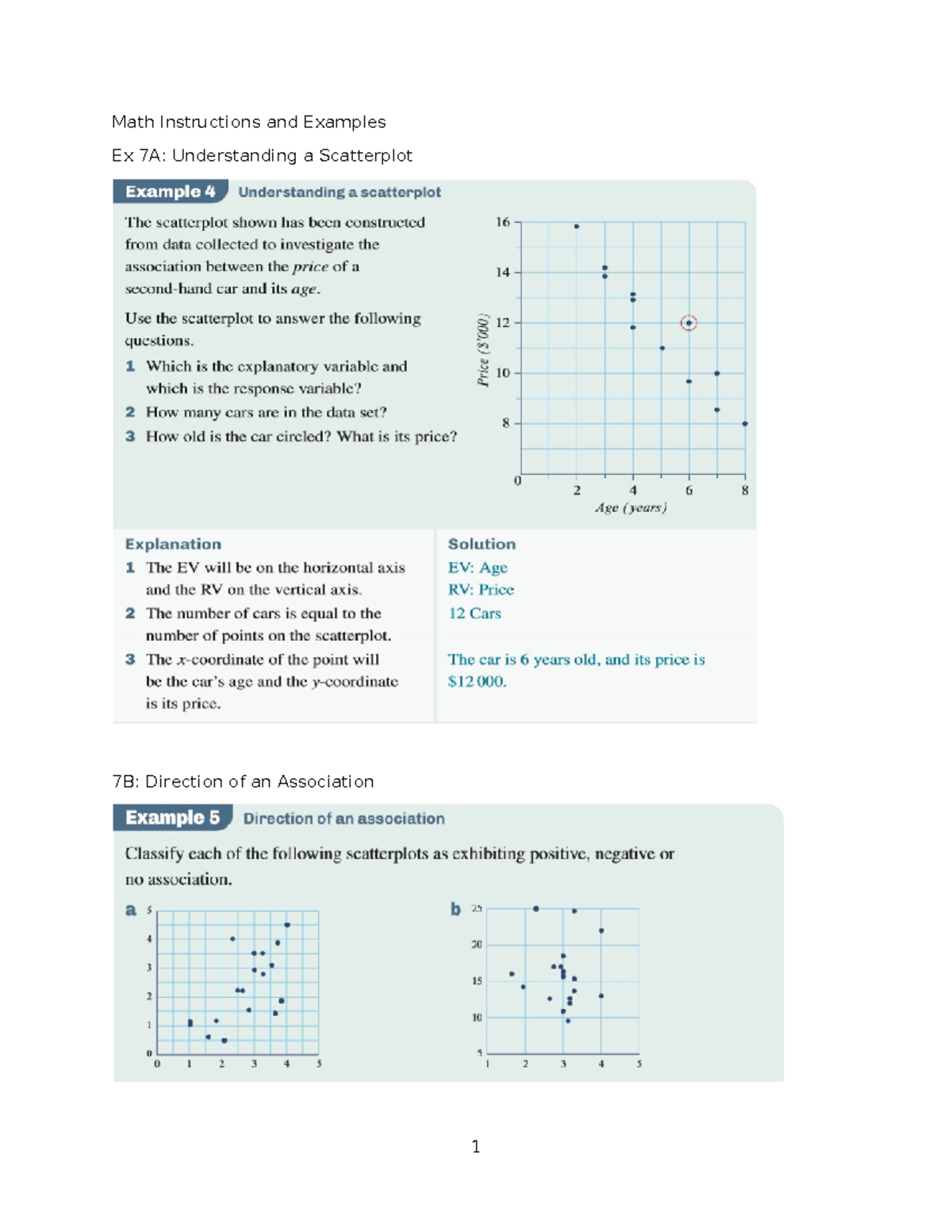 Math Notes: Scatterplot Associations & Regression Techniques - Studocu