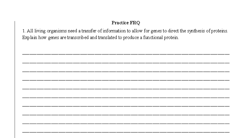 AP BIO - Dragon DNA FRQ Practice for Final Exam - Studocu