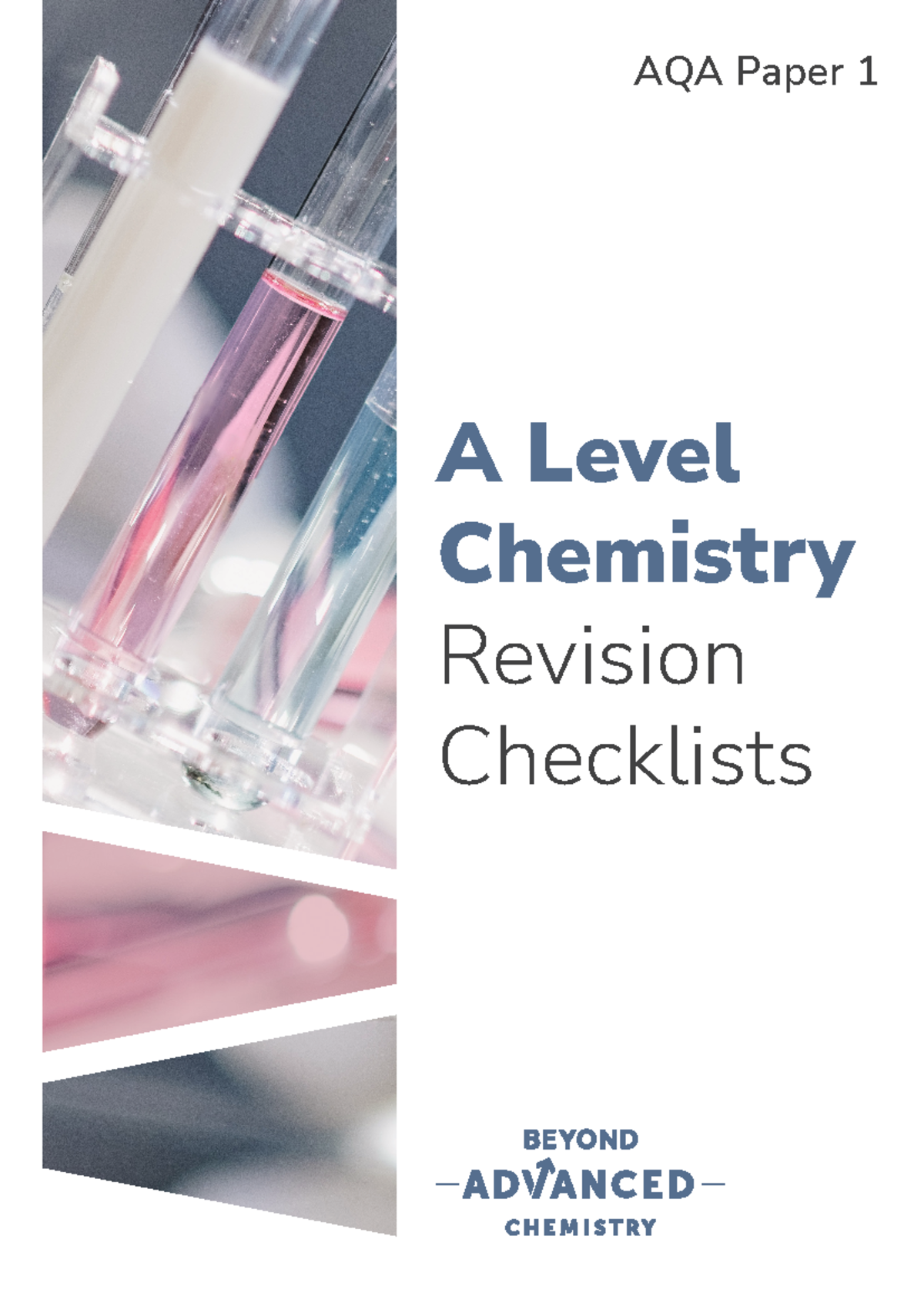 AQA A Level Chemistry Paper 1 Revision Checklist and Guide - Studocu