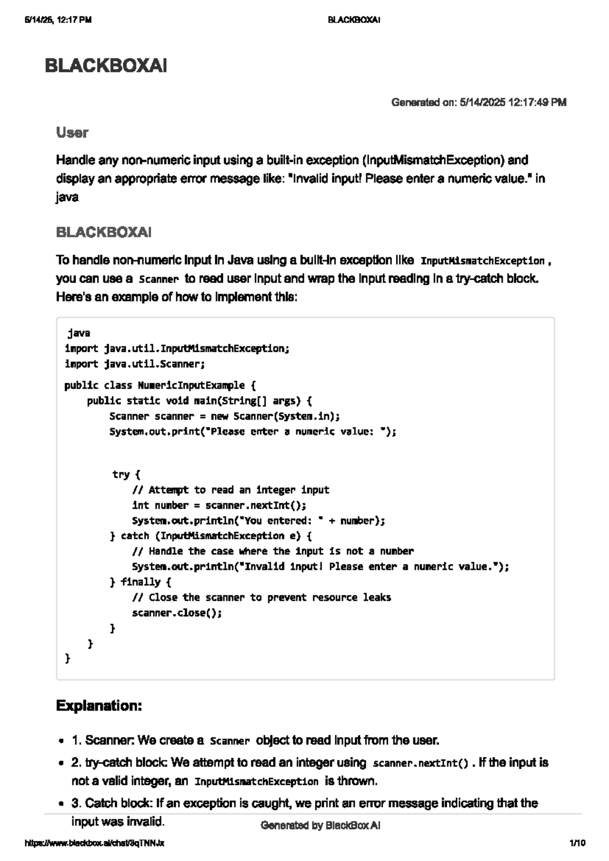 Java Exception Handling: InputMismatchException & Super Keyword Explained - Studocu