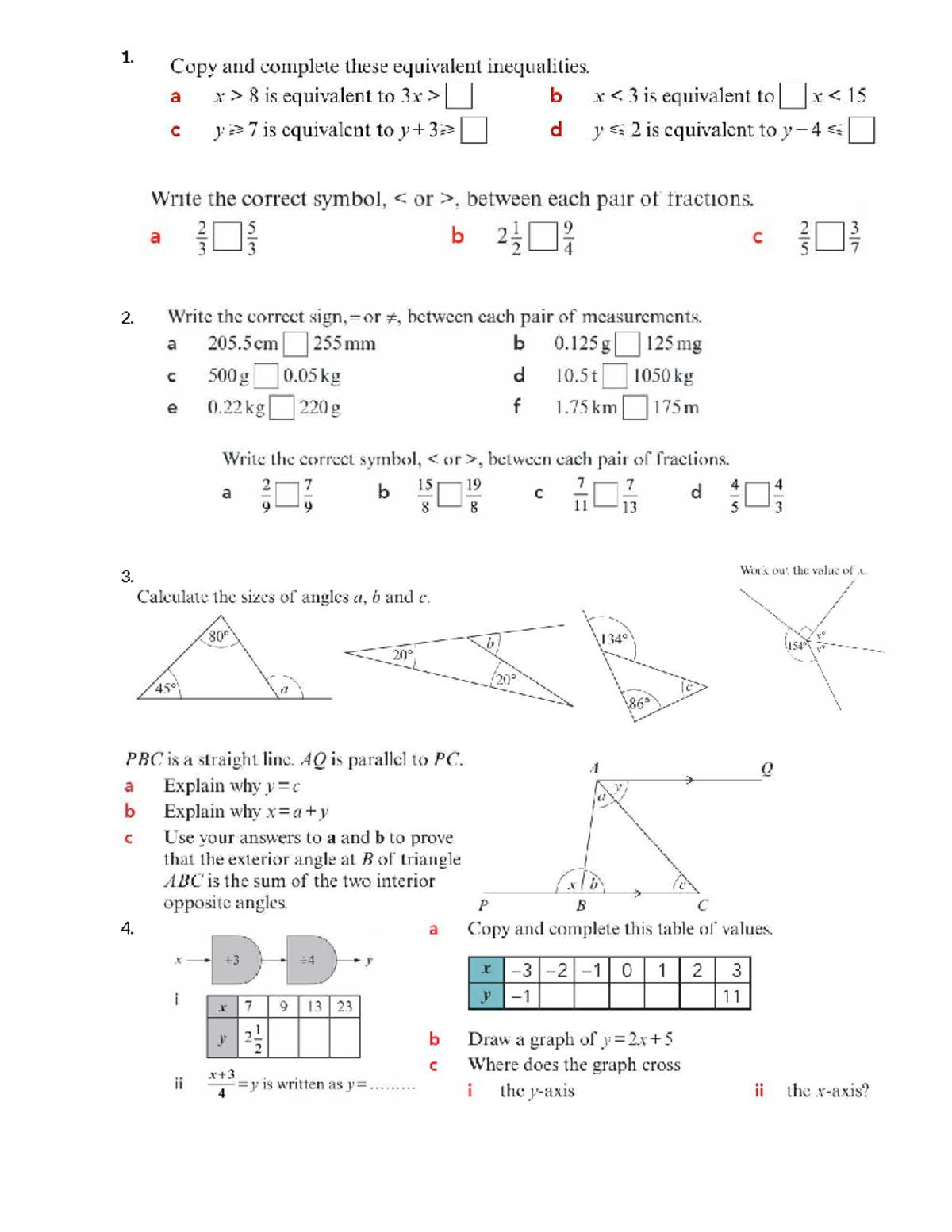 Math Cambridge - Grade 8 Workspace: Inequalities, Angles, and Shapes ...