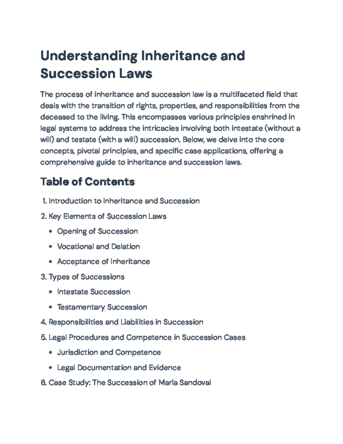 Inheritance and Succession Laws: A Comprehensive Overview ...