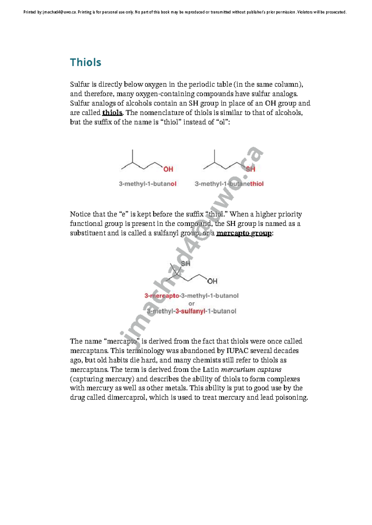 13.11 Thiols and Sulfides: Organic Chemistry Concepts and Mechanisms ...