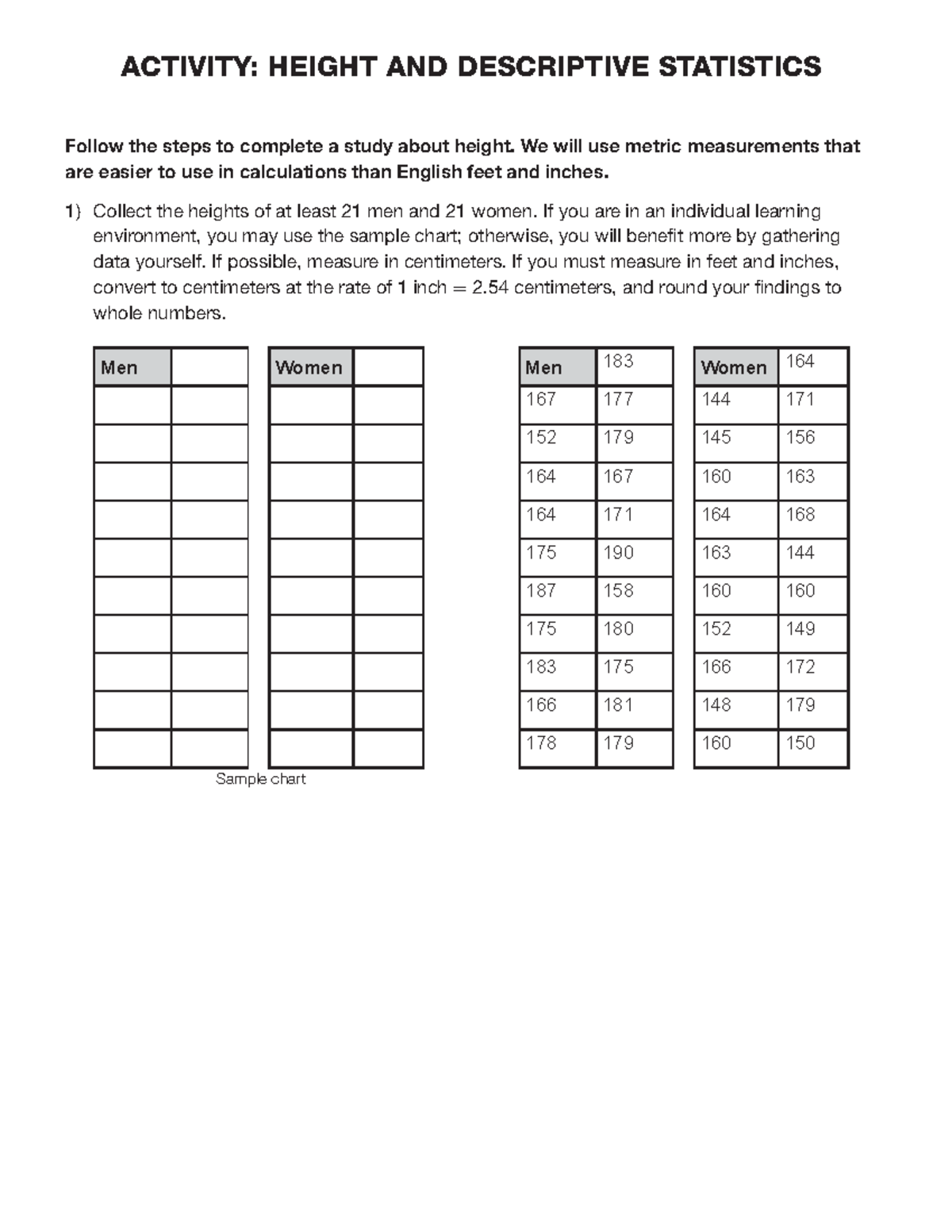 Psych-U01-Height Collection & Descriptive Stats Study Guide - Studocu