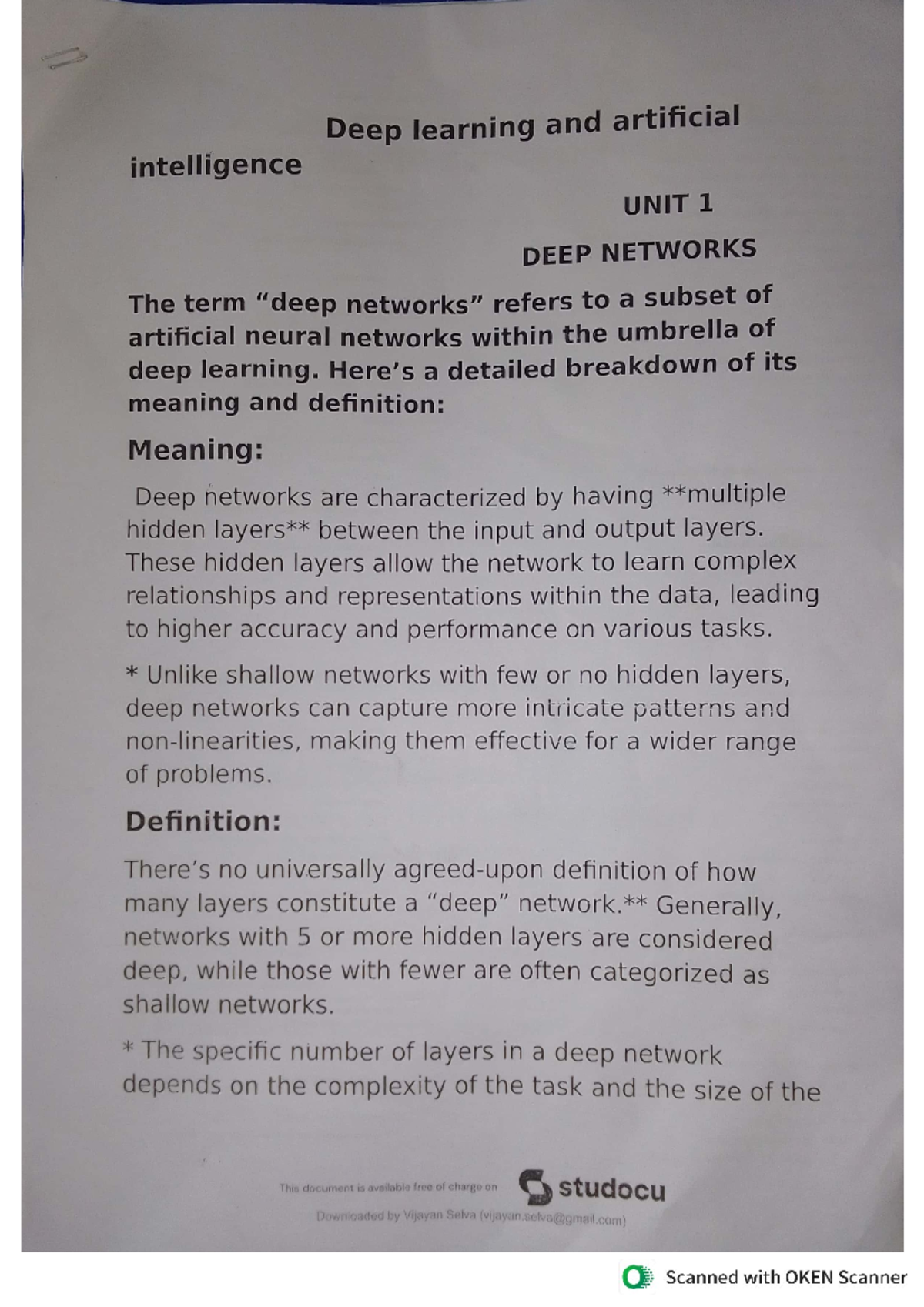 Deep learning - Add more notes - Deep learning and artificial ...