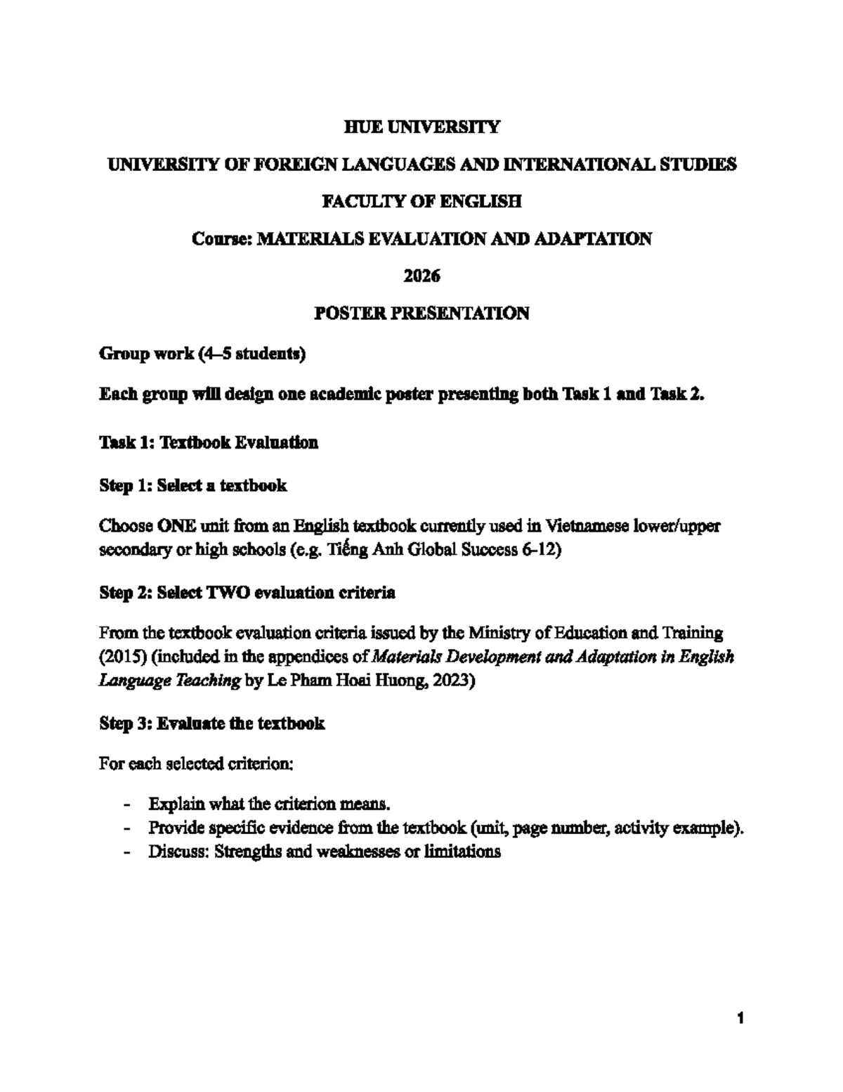 2026.MEA. Poster Presentation Guidelines for Textbook Evaluation and ...