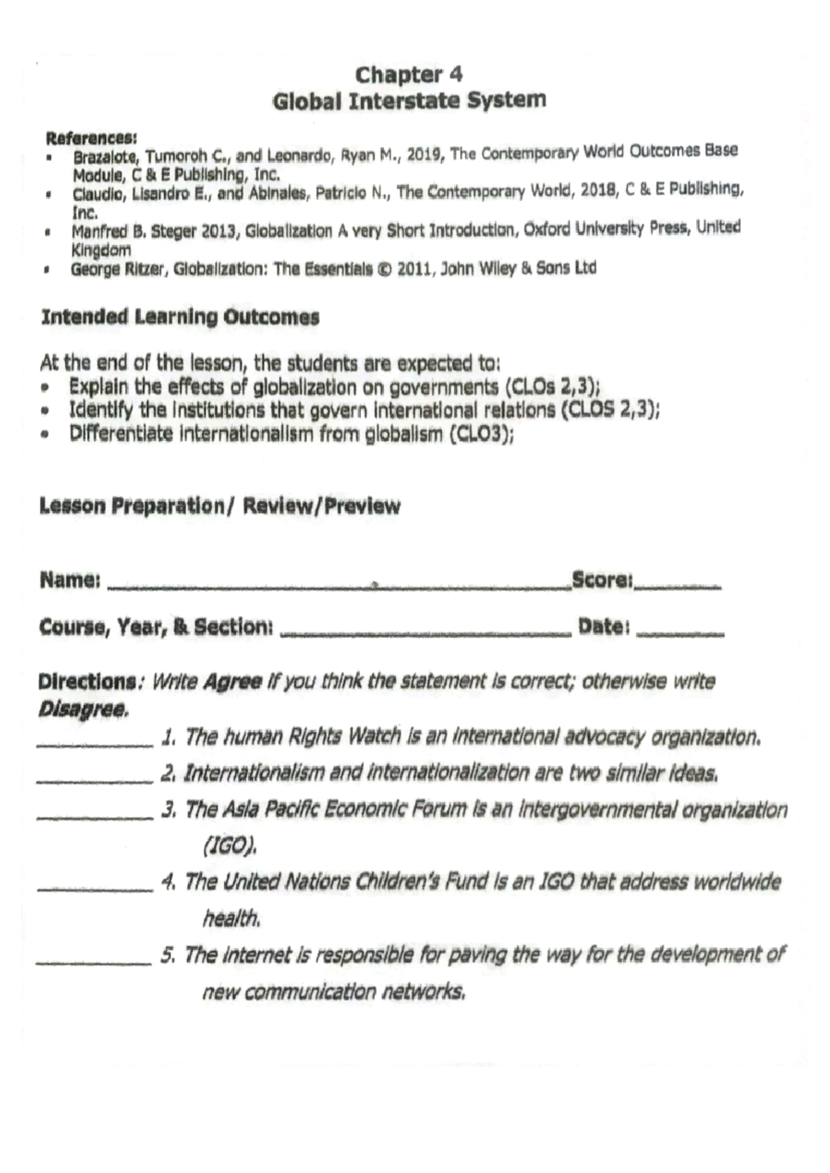 TCW Chapter 4 - Key Concepts and Summary Notes - Studocu