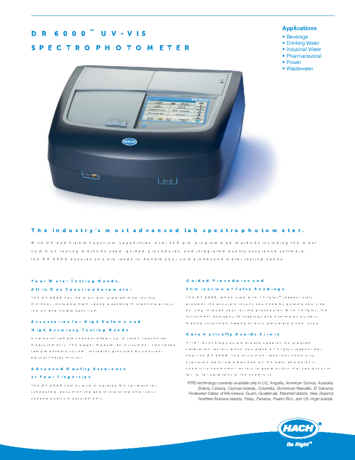 DR Spectrophotometer Applications: Water, Beverage, and Industrial ...