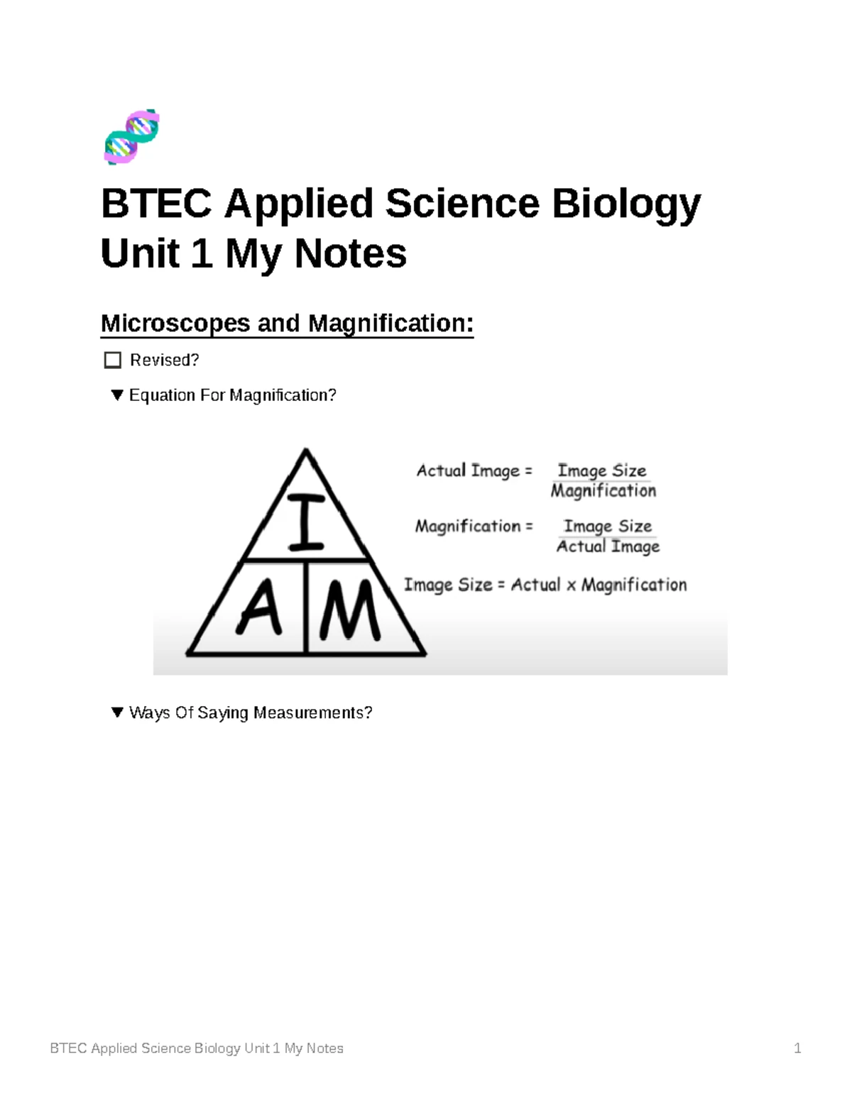 Revise BTEC National Applied Science Revision Guide: Wave Motion & Interference - Studocu