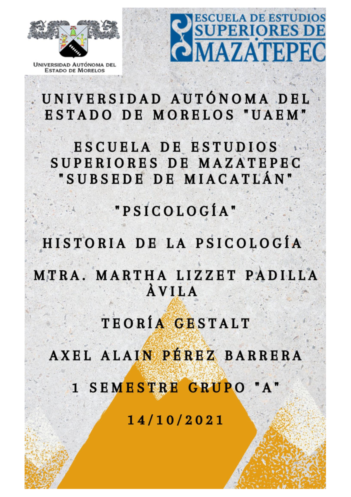 Cuadro Sinóptico de la Teoría Gestalt en Psicología - Studocu