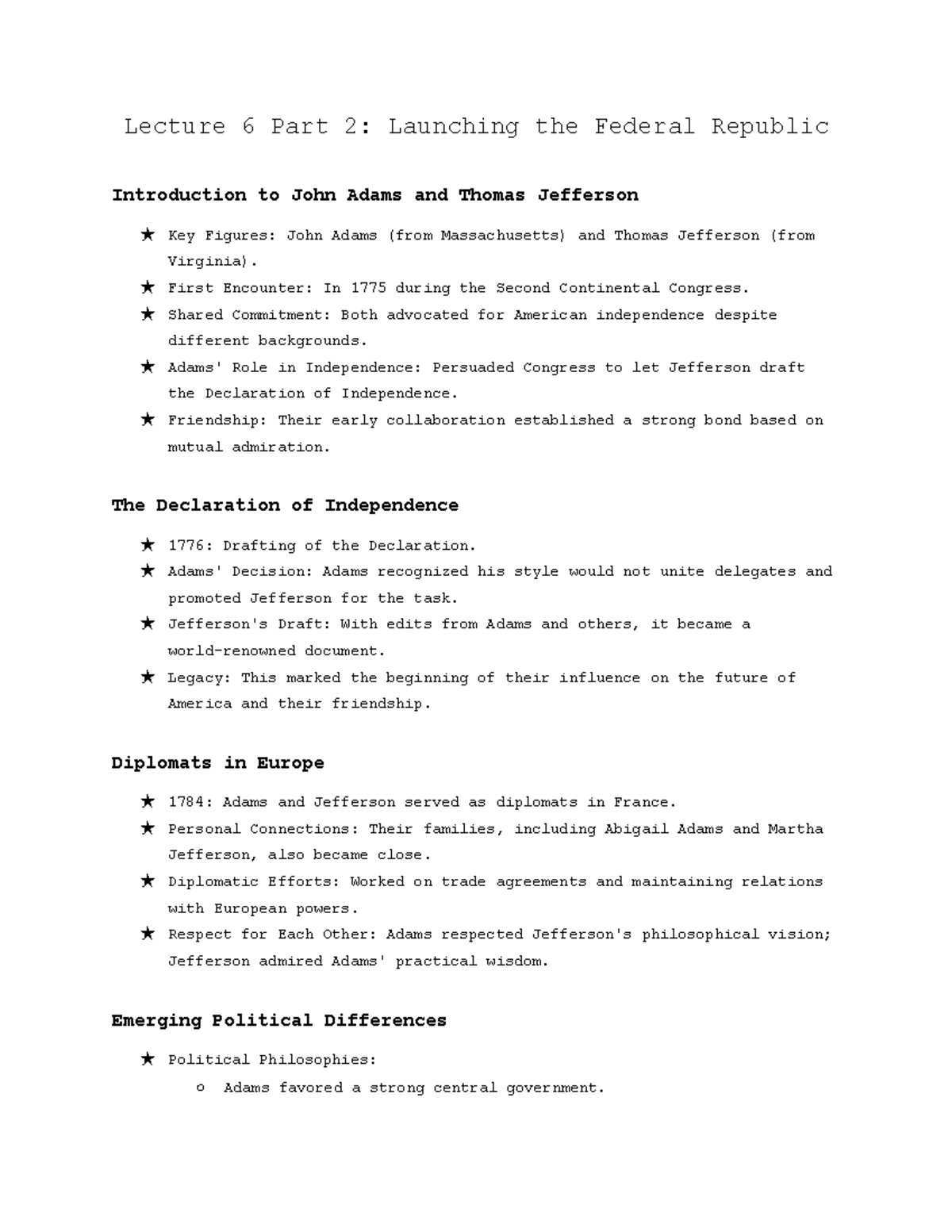 Lecture 6 Part 2 Launching the Federal Republic - Lecture 6 Part 2 ...