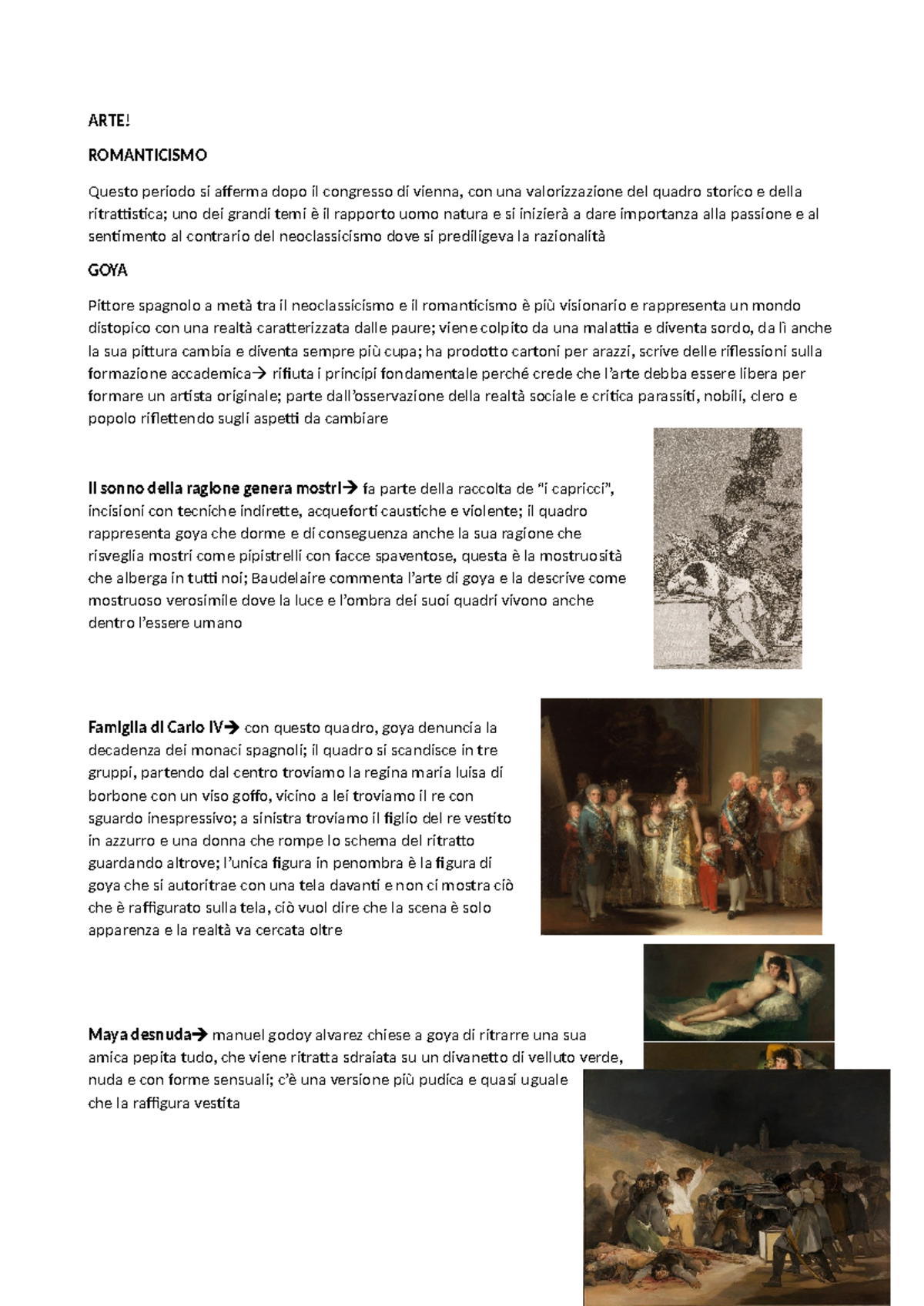 ARTE! ROMANTICISMO E REALISMO: Appunti di Storia dell'Arte - Studocu