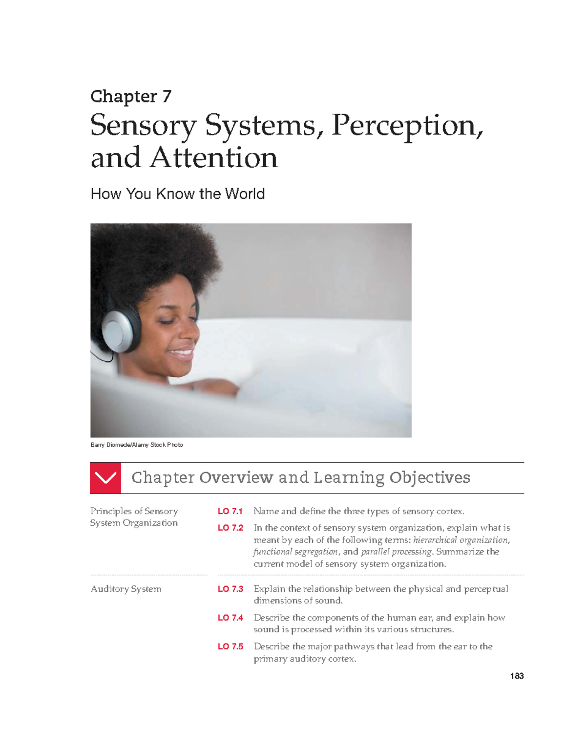 Sensory Systems, Perception, and Attention: Chapter 7 Overview and Learning - Studocu