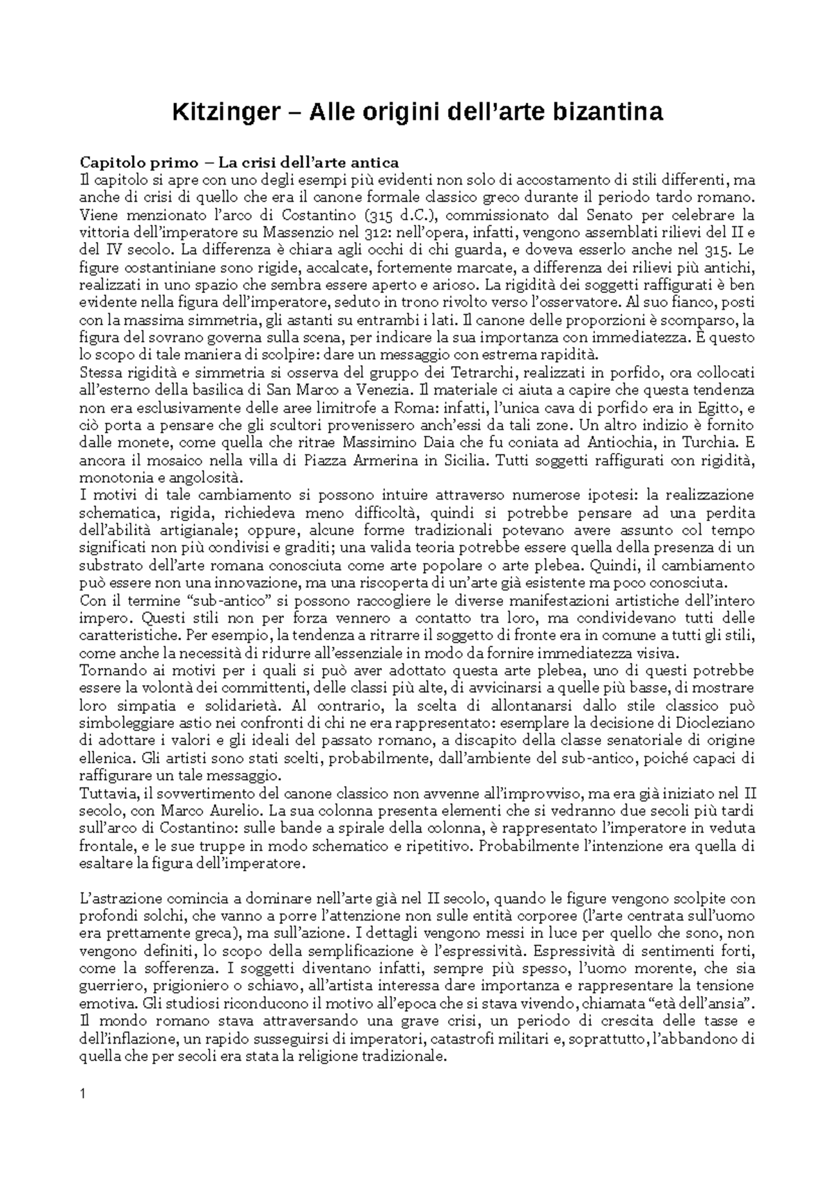 Kitzinger - Alle origini dell'arte bizantia - Kitzinger Alle origini ...