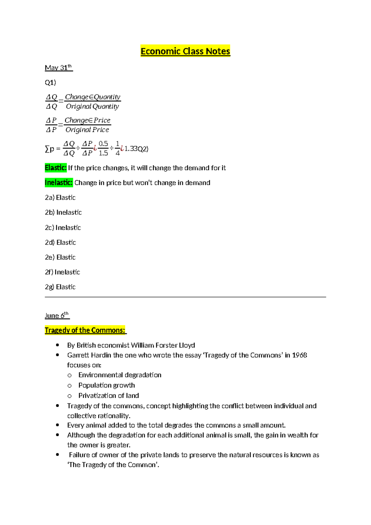 Year 12 Economics - Unit 3 & 4 Class Notes Summary - Studocu