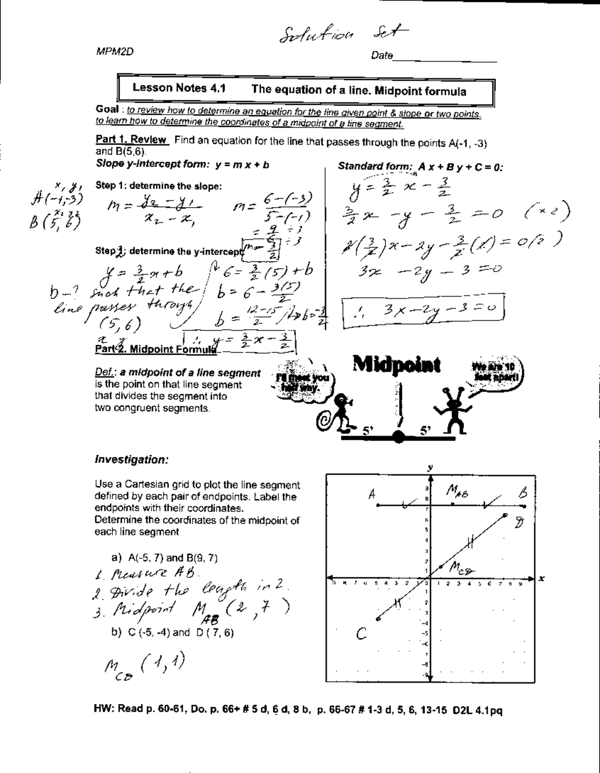 Lesson 4.1 Completed - Solution Set MPM2D Date Lesson Notes 4 The ...