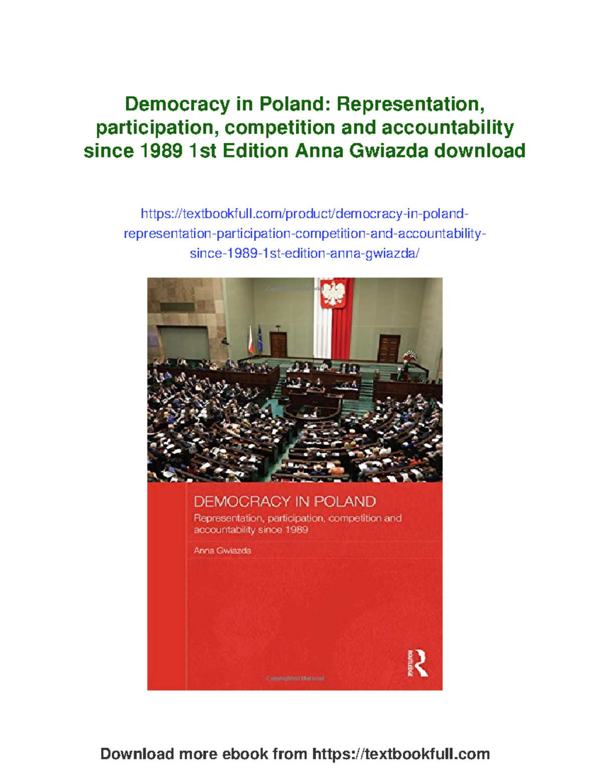 Democracy in Poland: Representation, Participation, and Accountability ...