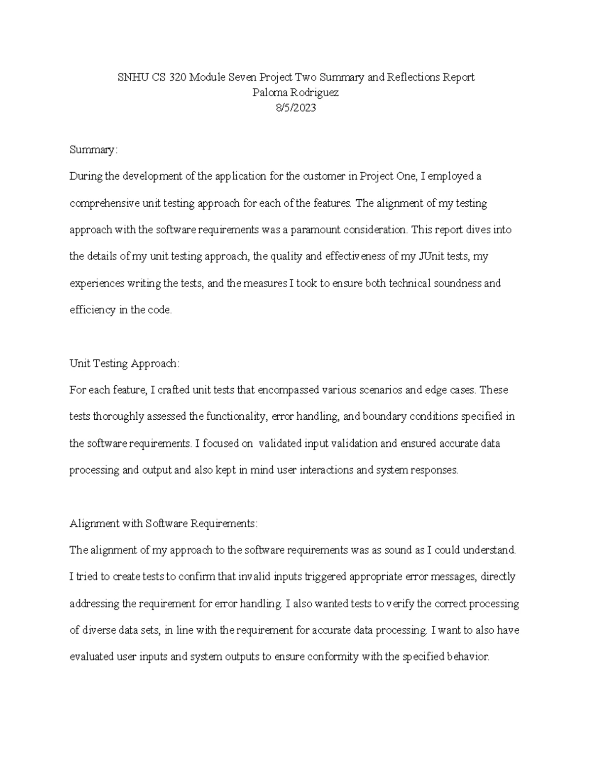 SNHU CS 330 Module 7 Project Reflection and Key Learnings Report - Studocu