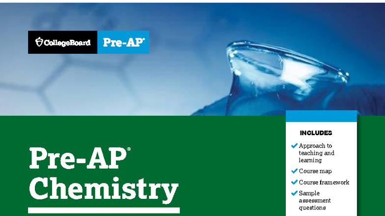 Pre-AP Chemistry Course Guide: Teaching & Learning Framework - Studocu