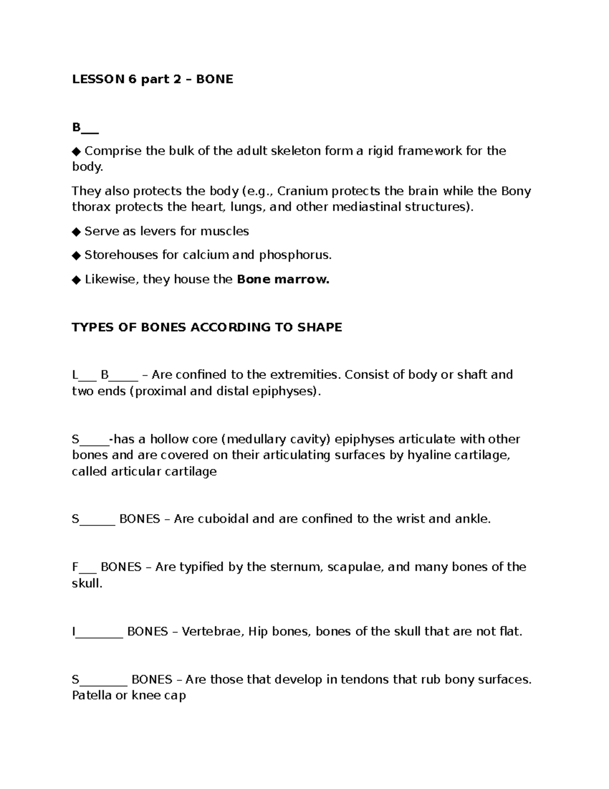 Lesson 6 Part 2 - Histology of Bone Structure and Function - Studocu