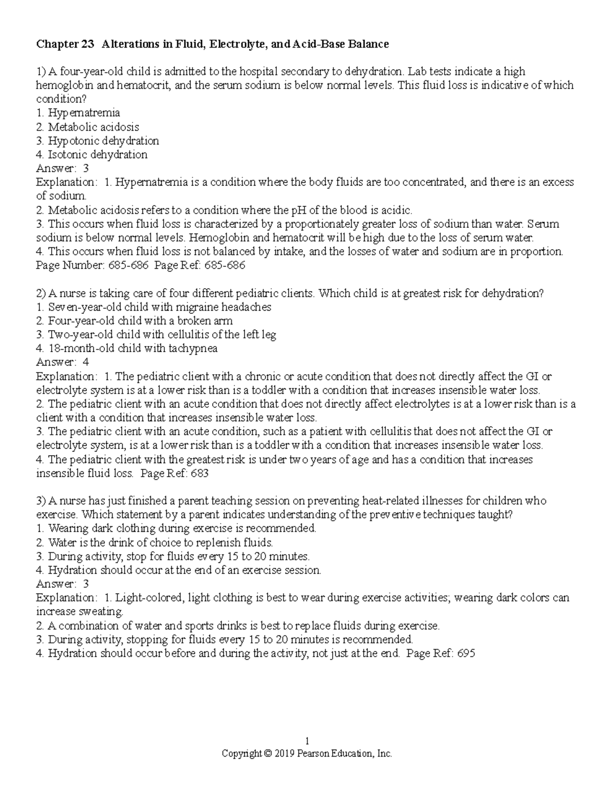 Chapter 23: Fluid, Electrolyte, and Acid-Base Balance Insights - Studocu