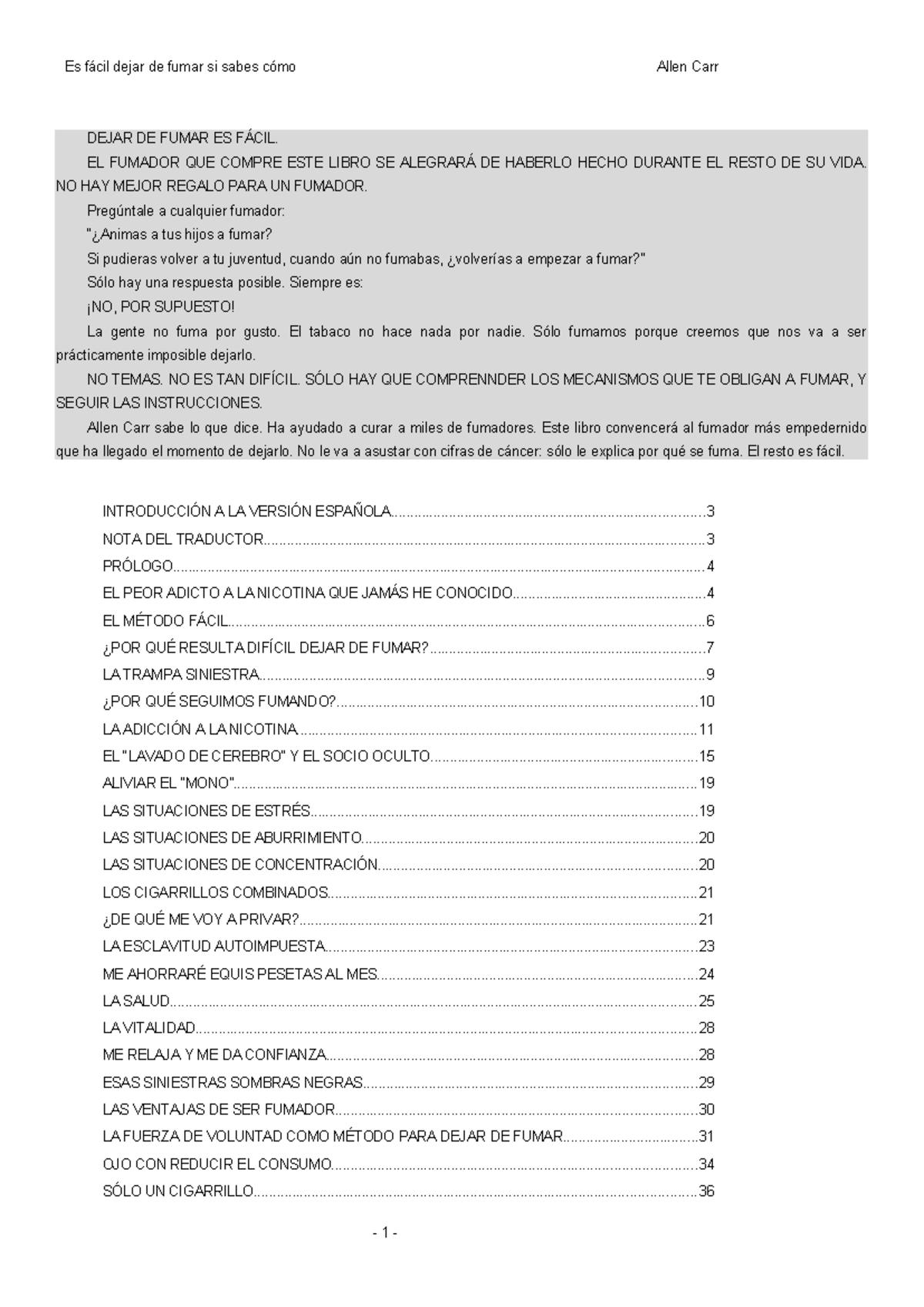 Libro Pucho - como incide el cigarrillo en la salud - DEJAR DE FUMAR ES ...