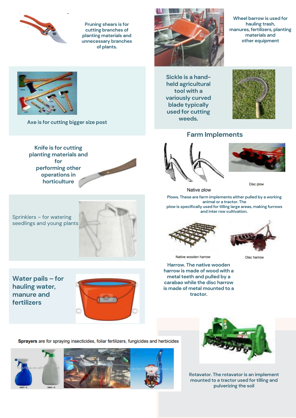 Bolo-2 - Common agricultural hand tools - Sprinklers – for watering ...