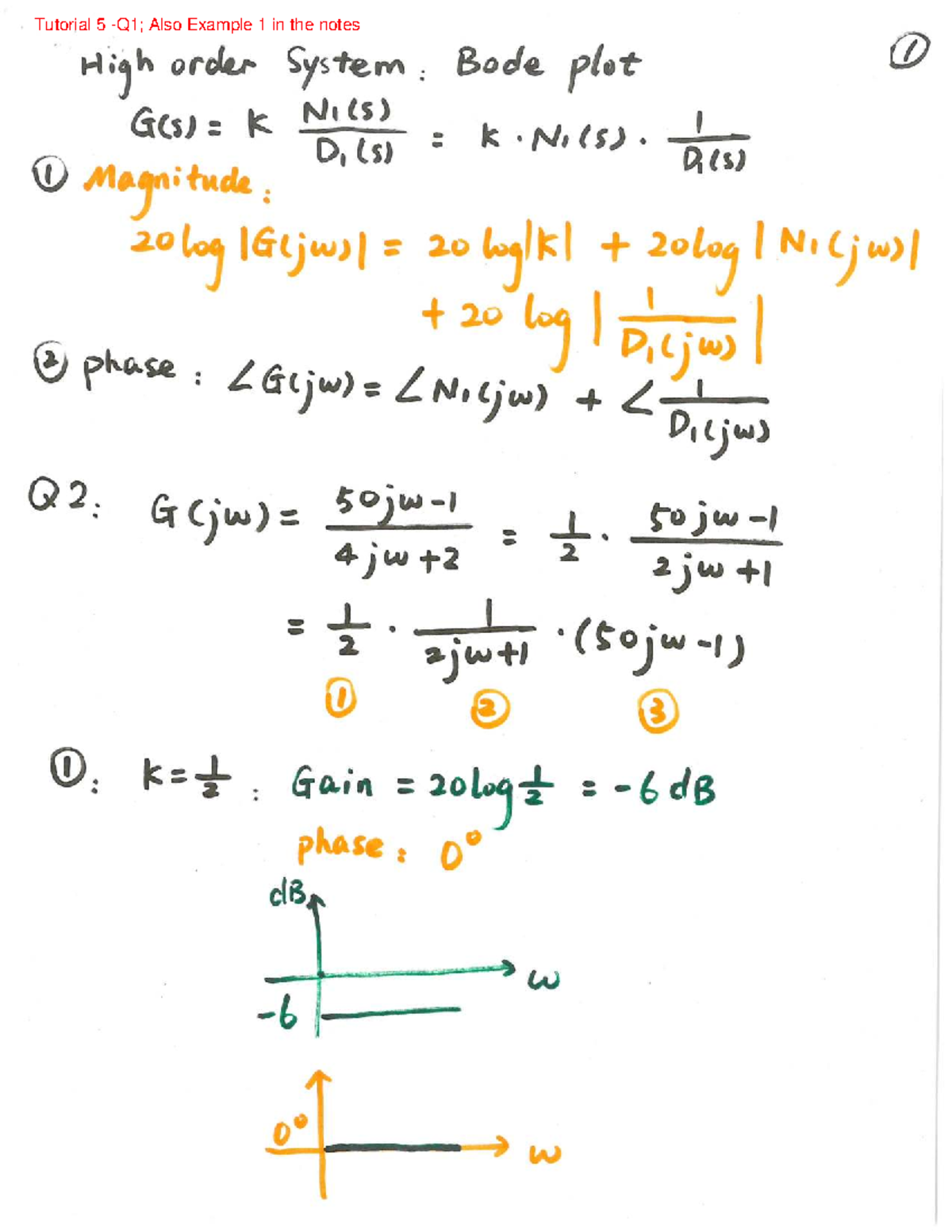 Tutorial 5: High Order System Bode Plot Analysis (Example 1) - Studocu