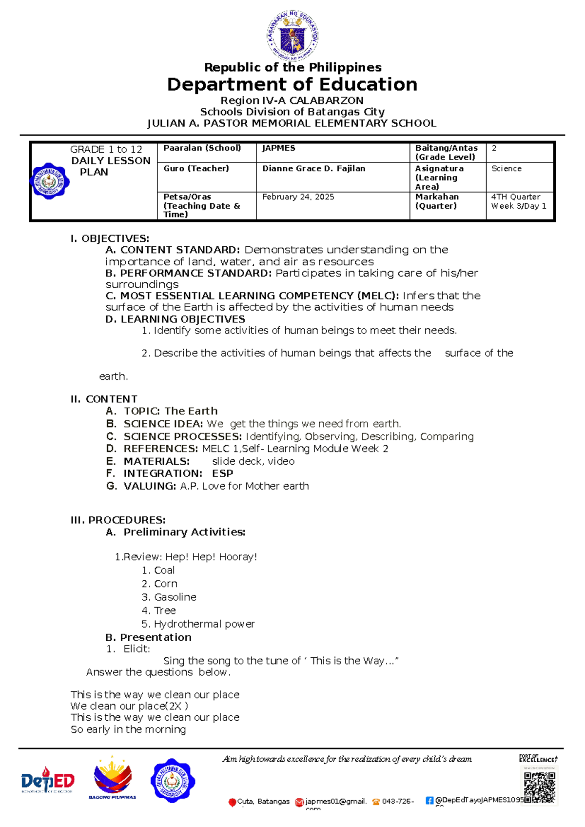 Q4-Dlp-in-Science-Week2 truedocx - Copy - Aim high towards excellence ...