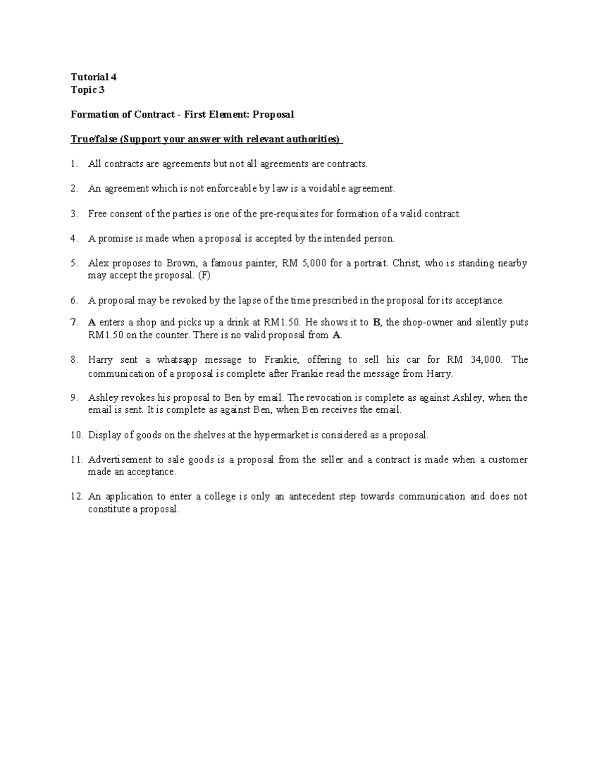 TUT 4 - Topic 3 (PART A) - tut 4 - Tutorial 4 Topic 3 Formation of ...