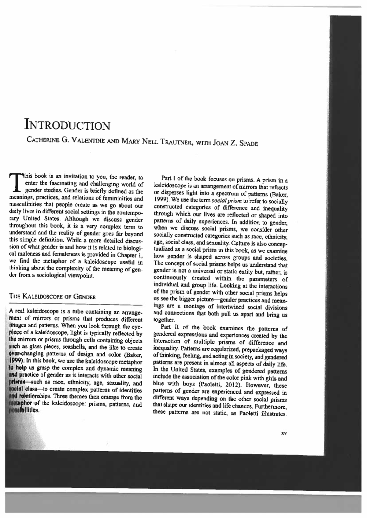 Introduction to Gender Studies: A Kaleidoscope Perspective - Studocu