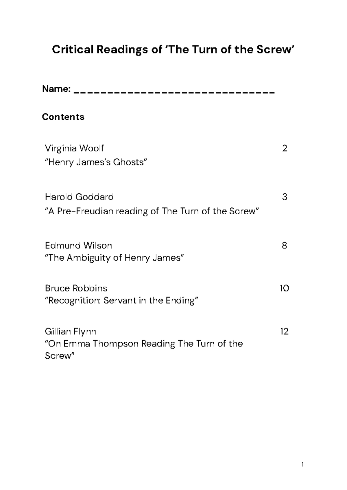 Critical Readings of 'The Turn of the Screw' - Analysis & Insights 2025 ...