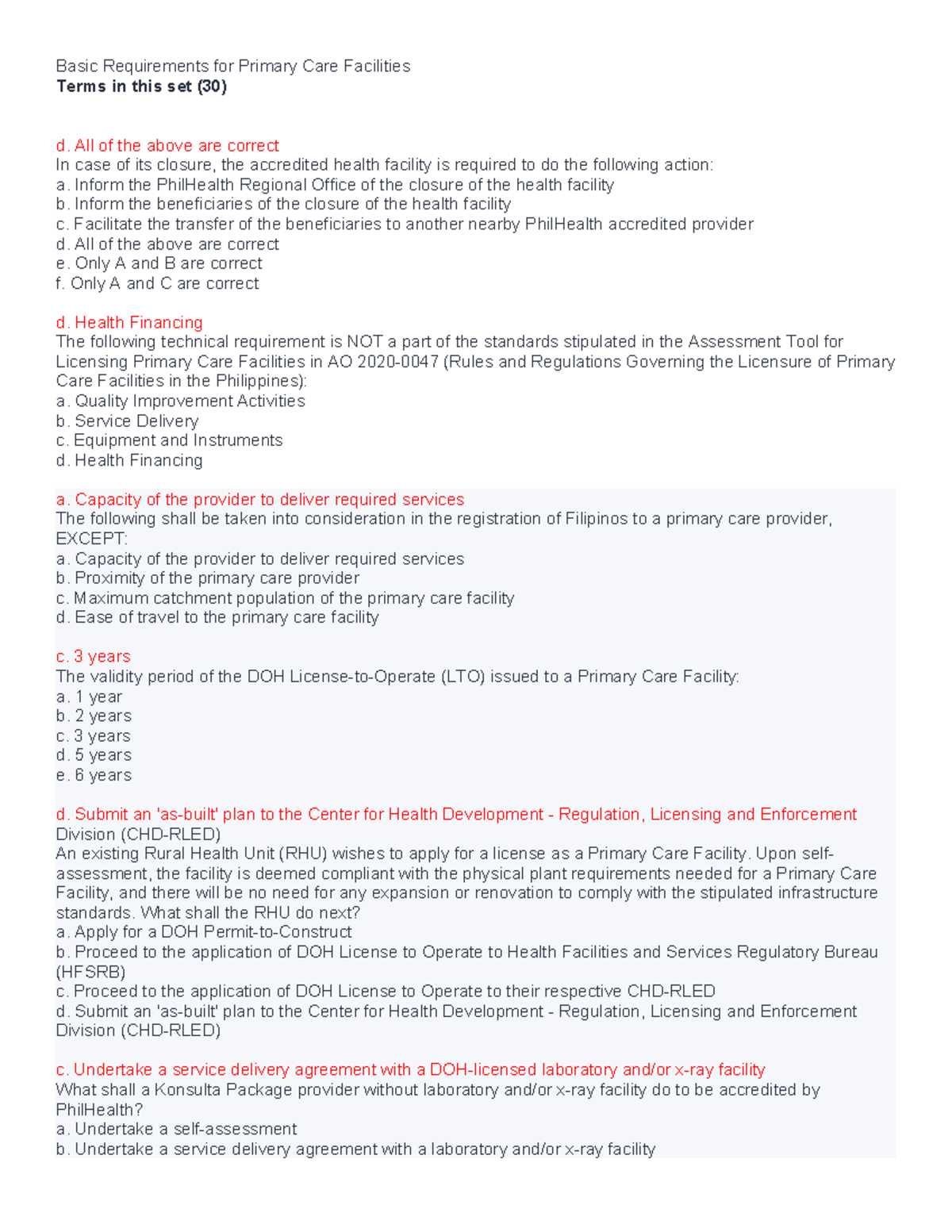 Module 4: Essential Standards for Primary Care Facilities Requirements ...