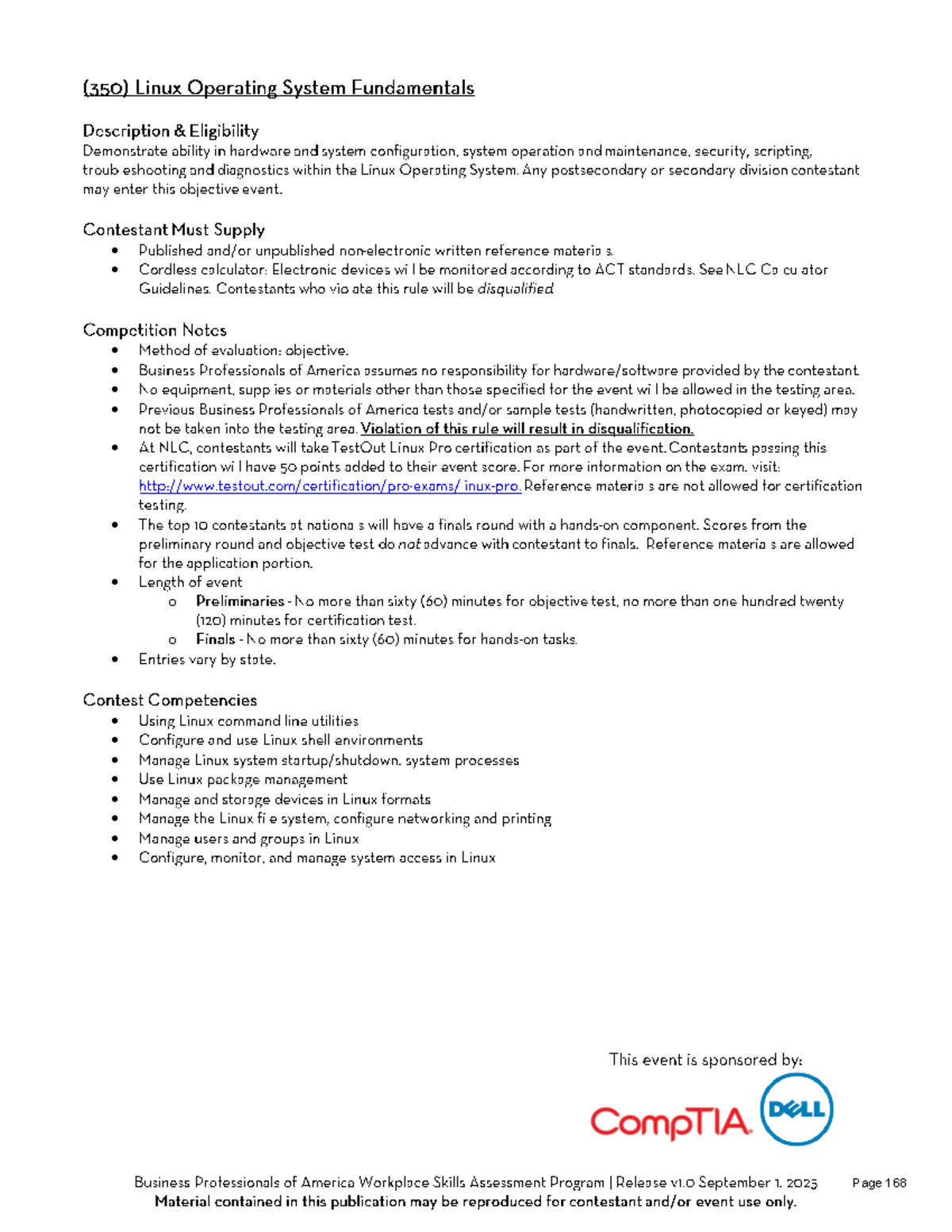350 Linux OS Fundamentals: Contestant Guidelines & Evaluation Criteria ...