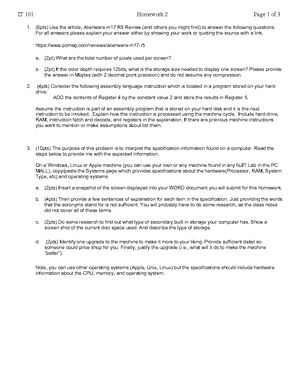 IT101: Data Representation Lecture Notes and Exercises - Parsons, New ...