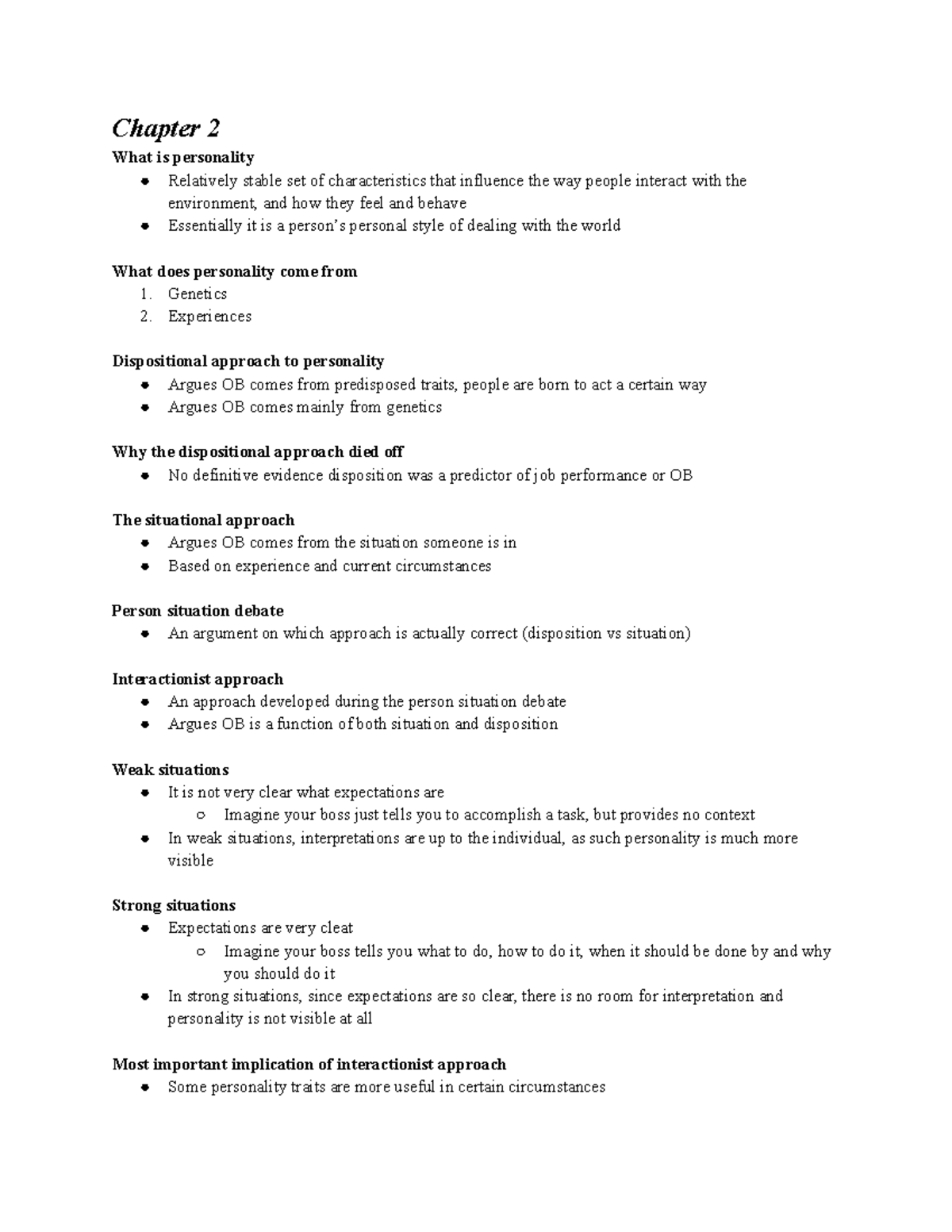 OB Chapter 2: Understanding Personality and Its Impact on Behavior ...