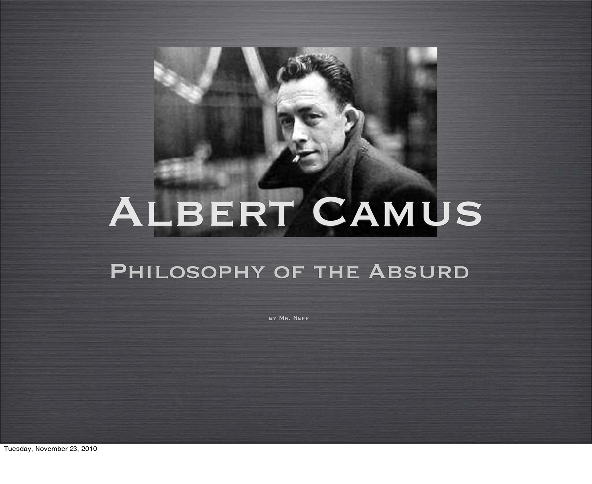 PHIL 101: Albert Camus and the Philosophy of the Absurd - Studocu