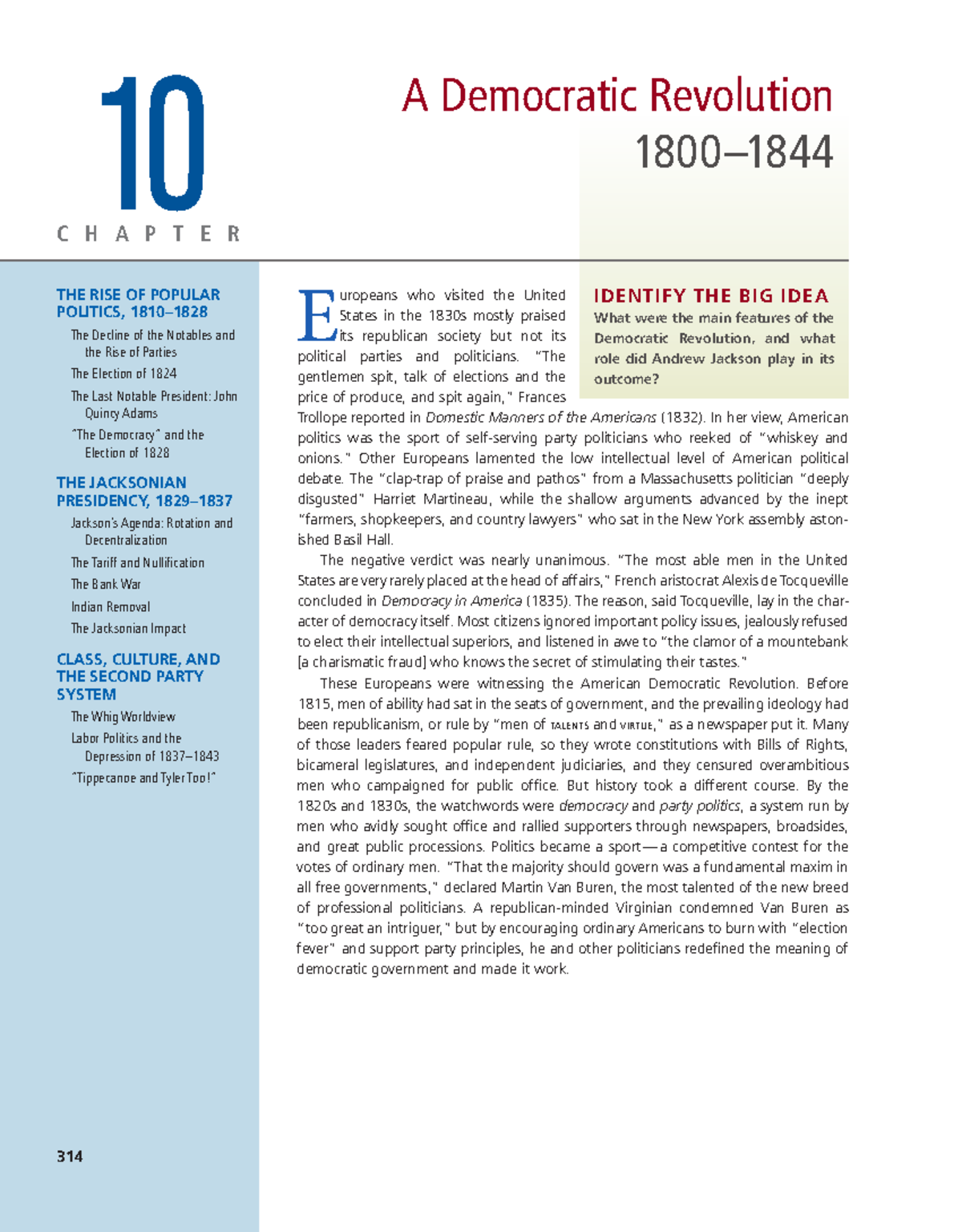 A Democratic Revolution: Analyzing American Politics (1800-1844) - Studocu