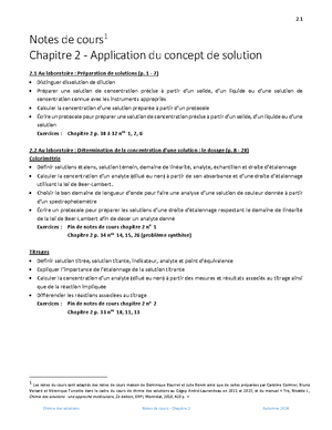 Chapitre 1 - chap1 chimie des solutions - Notes de cours 1 – Chapitre 1 ...