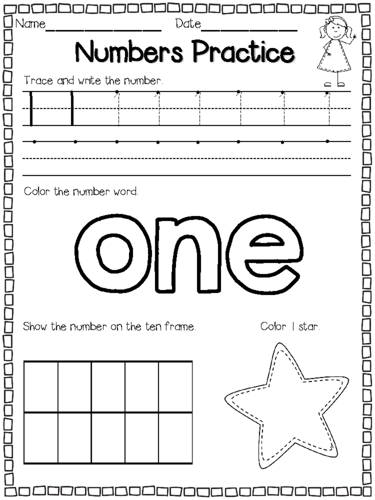 Numbers 110-1 - n/a - 1 1 ..... ..... 1 1 1 1 1 . 1 . Color the number ...