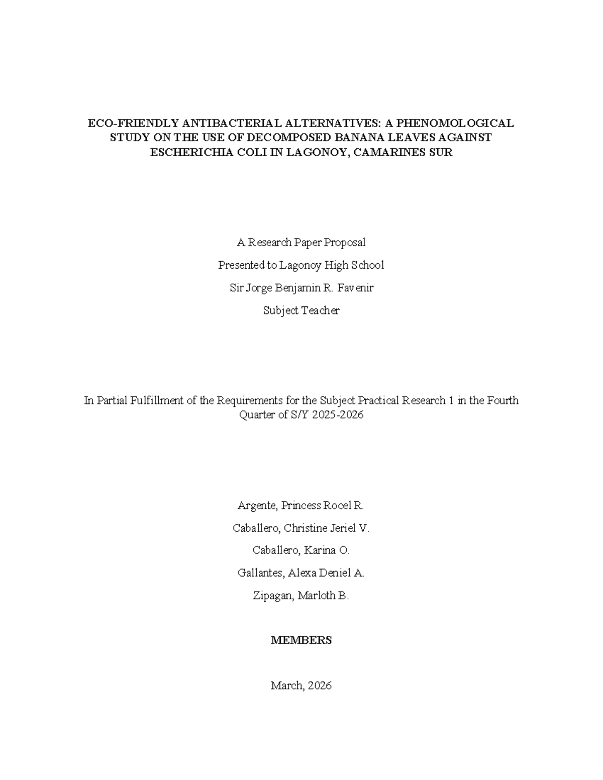 PR-1 Final Research Paper: Exploring Decomposed Banana Leaves as ...