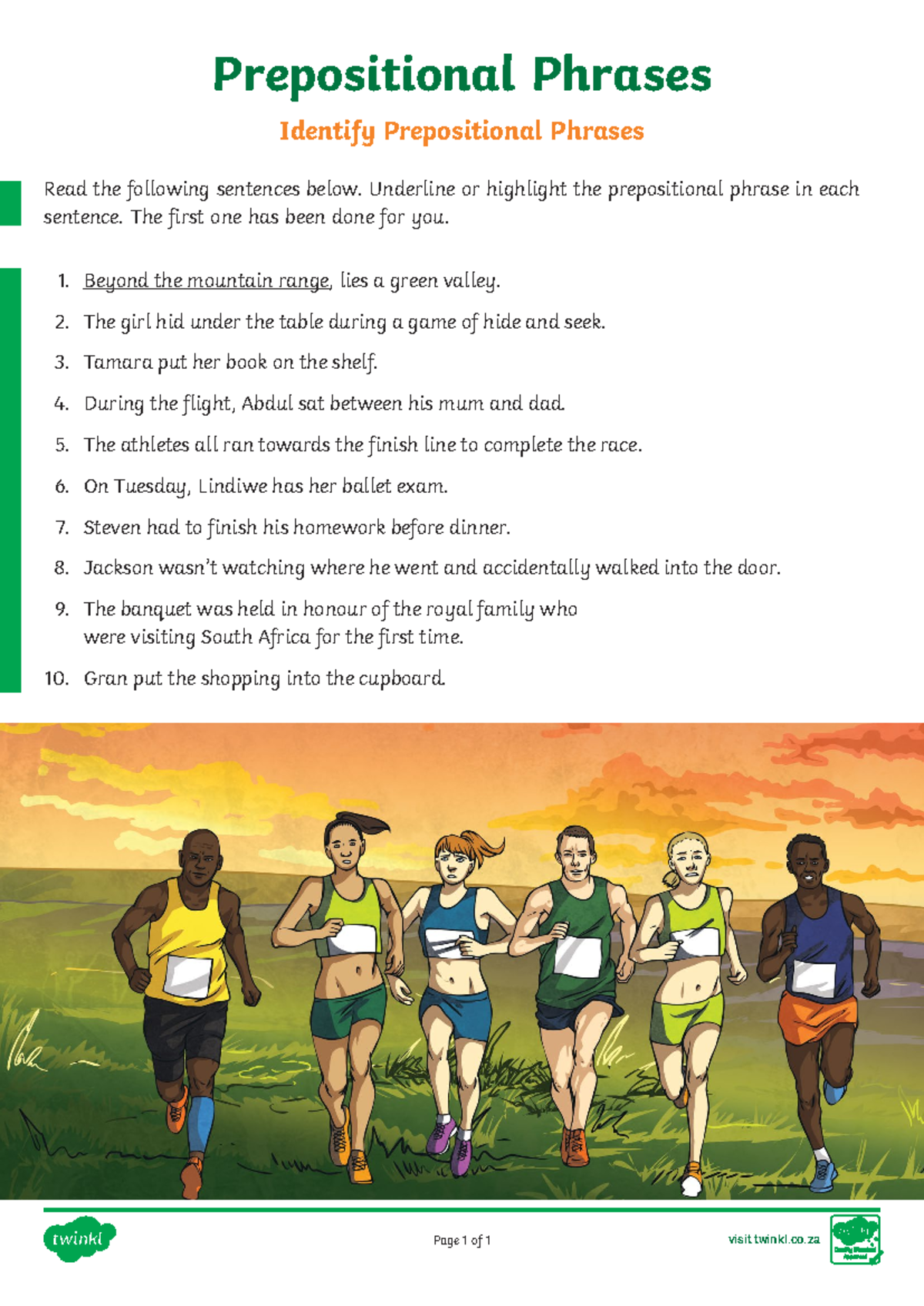 Identifying Prepositional Phrases: Practice Exercise - Studocu