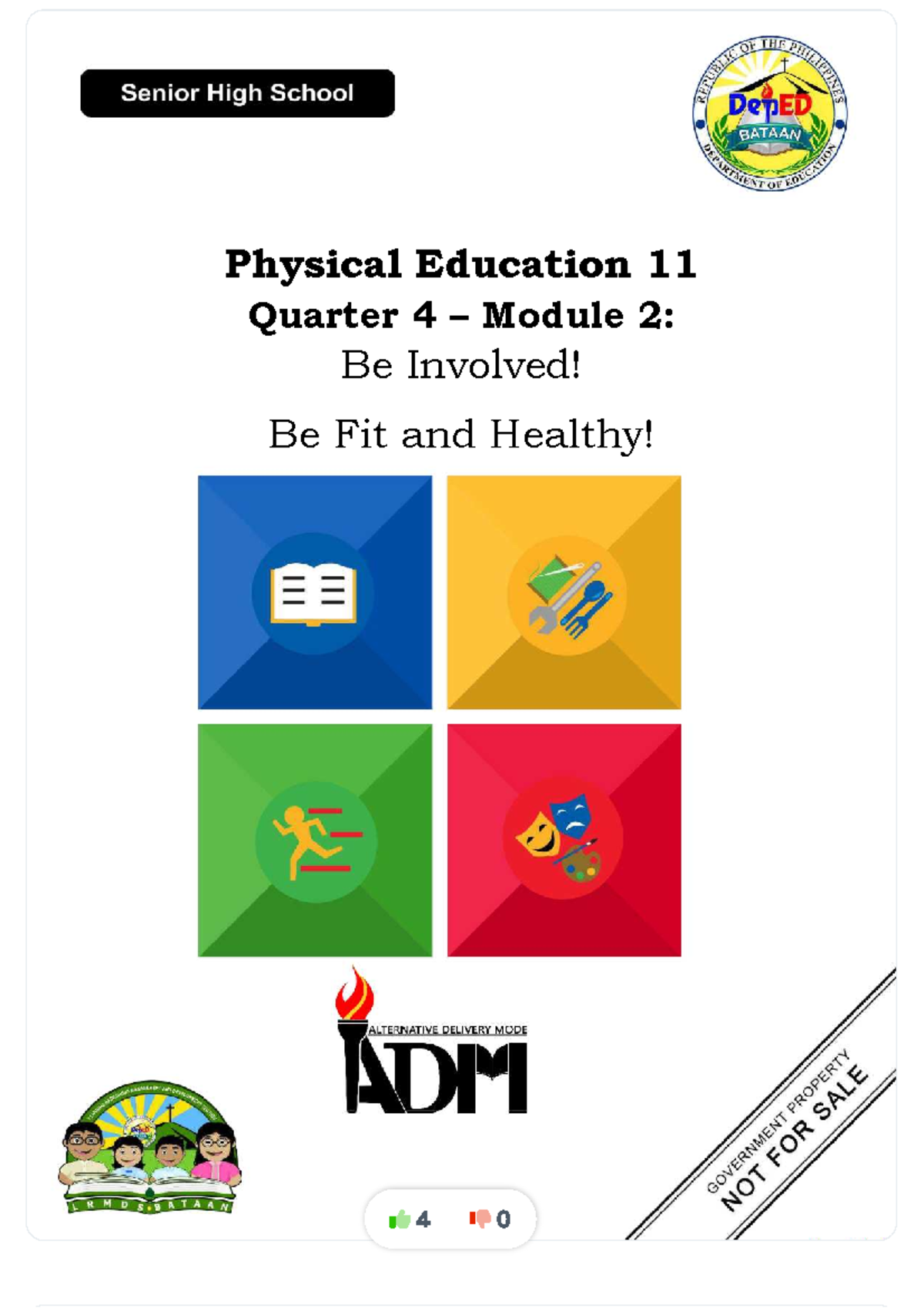 PE11 Q4 M2: Be Involved! Be Fit and Healthy! Module Guide - Studocu